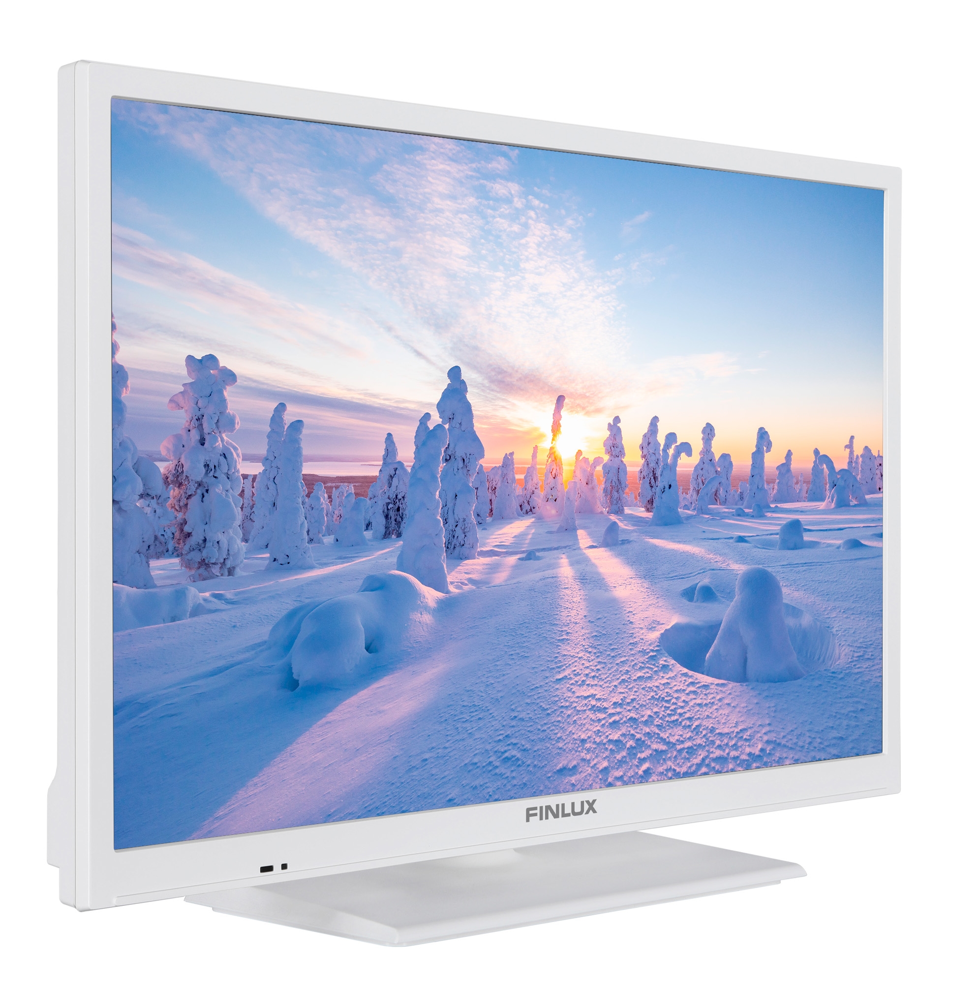 FINLUX 24" M7 VALKOINEN ANDROID SMART TV 12V tuella (2025) - Finlux