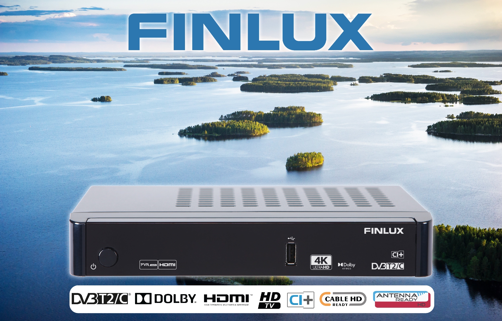 Finlux FUH-7110 HDdigiboxi antenni - ja kaapeliverkkoihin(2024) - Finlux